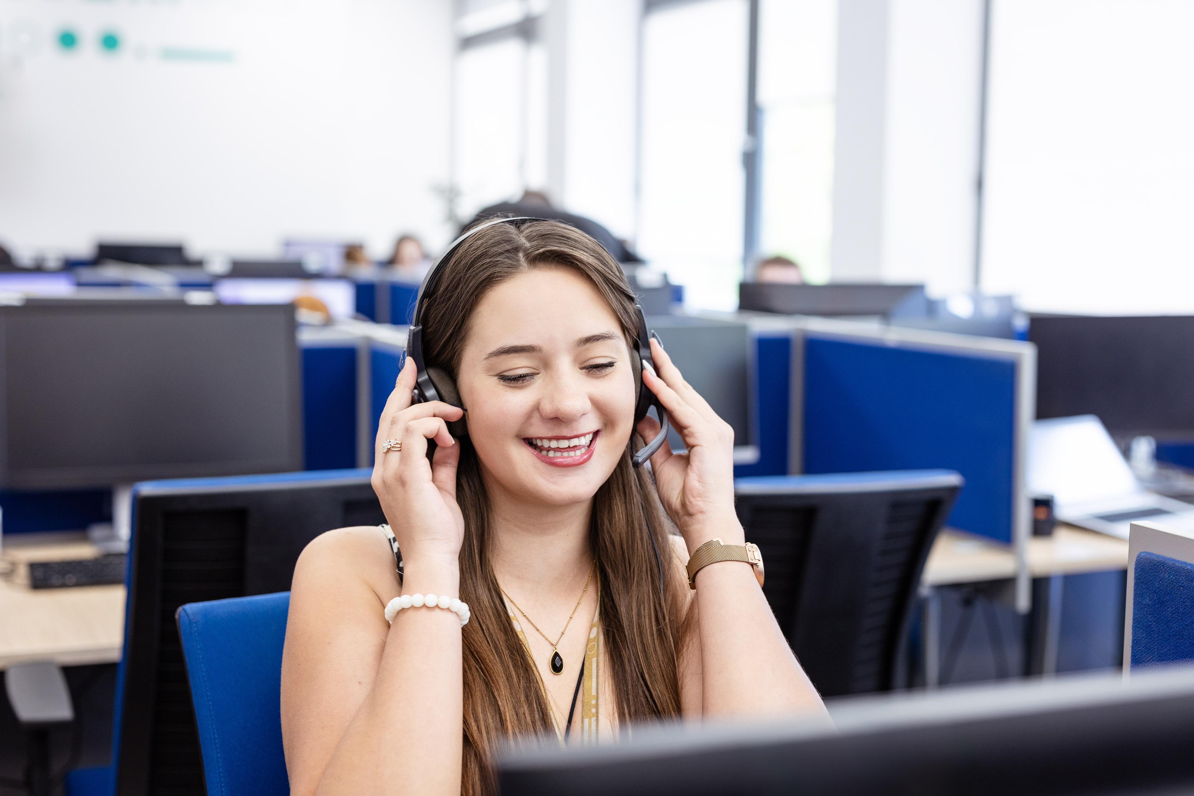 Transcom app open in laptop